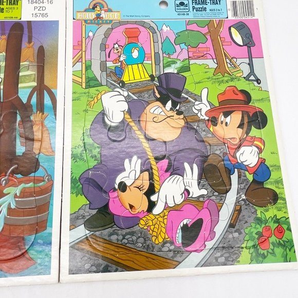 Golden | Toys | Golden Tray Puzzles Mickey Mouse Lot 2 Vintage Wizard ...